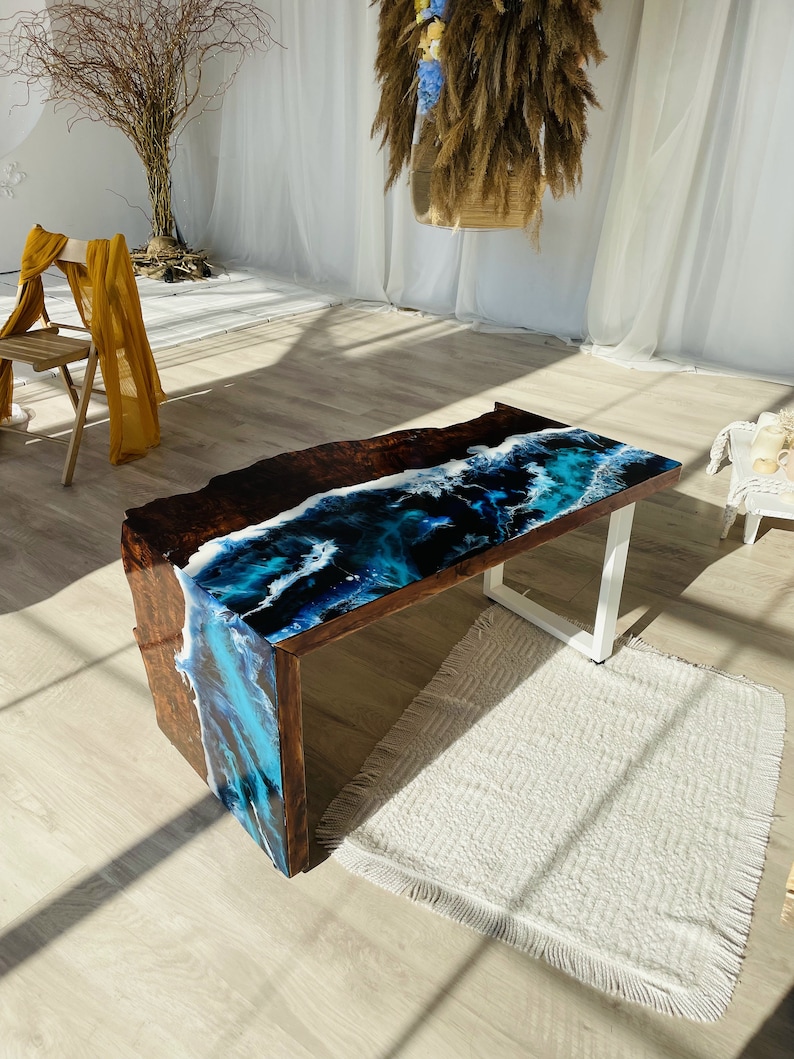 Ocean Wave Resin Table Epoxy Resin Table Custom Order Table - Etsy