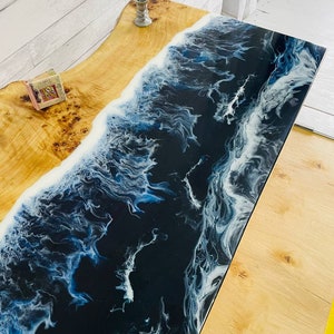 Epoxy Resin Computer Desk, Cumputer Epoxy Resin Desk, Waterfall Epoxy ...