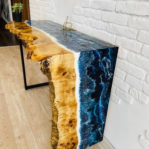 Live Edge Entryway Tables, Console Tables, Custom Epoxy Resin Console ...