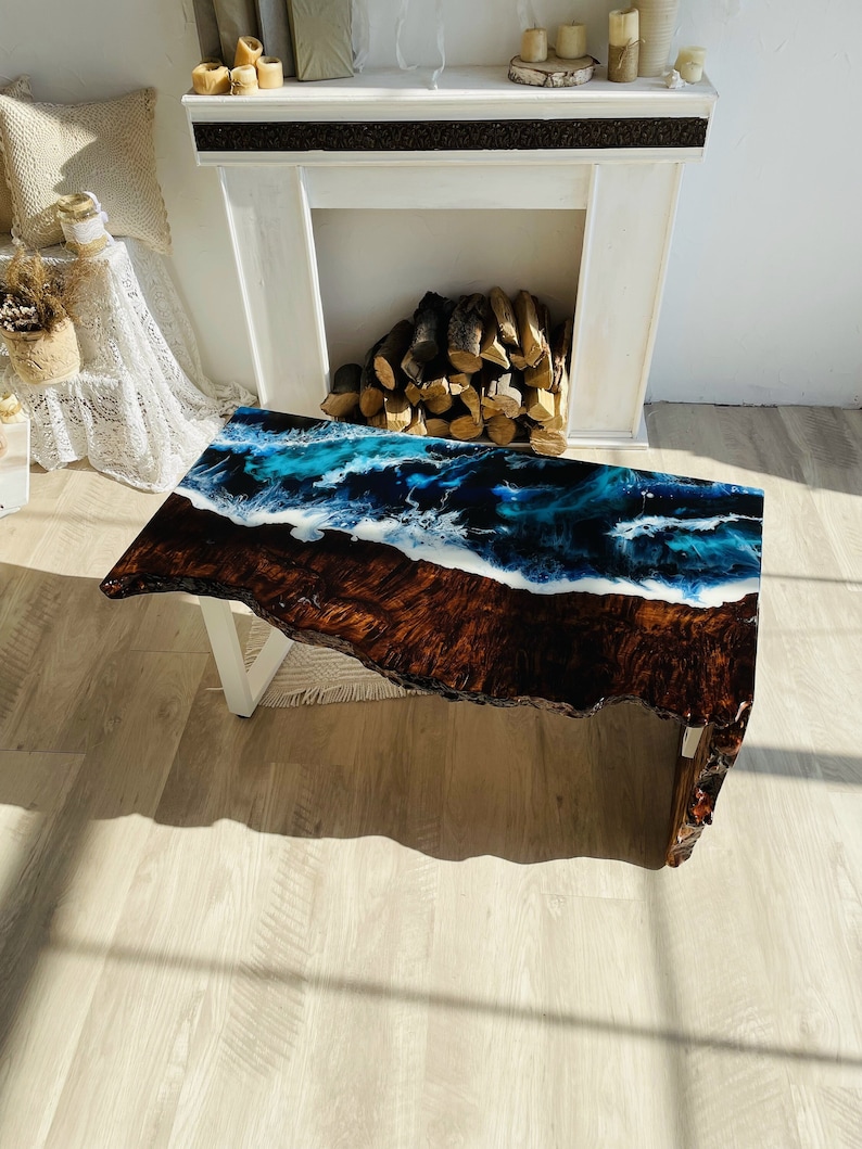 Ocean Wave Resin Table Epoxy Resin Table Custom Order Table - Etsy