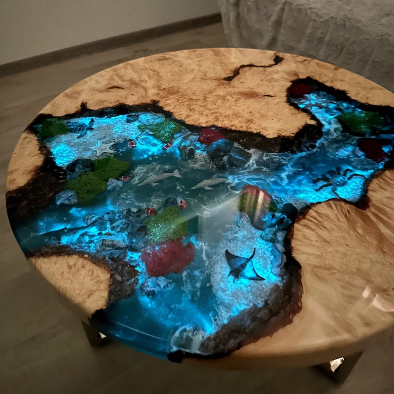 Led Resin Table - Etsy