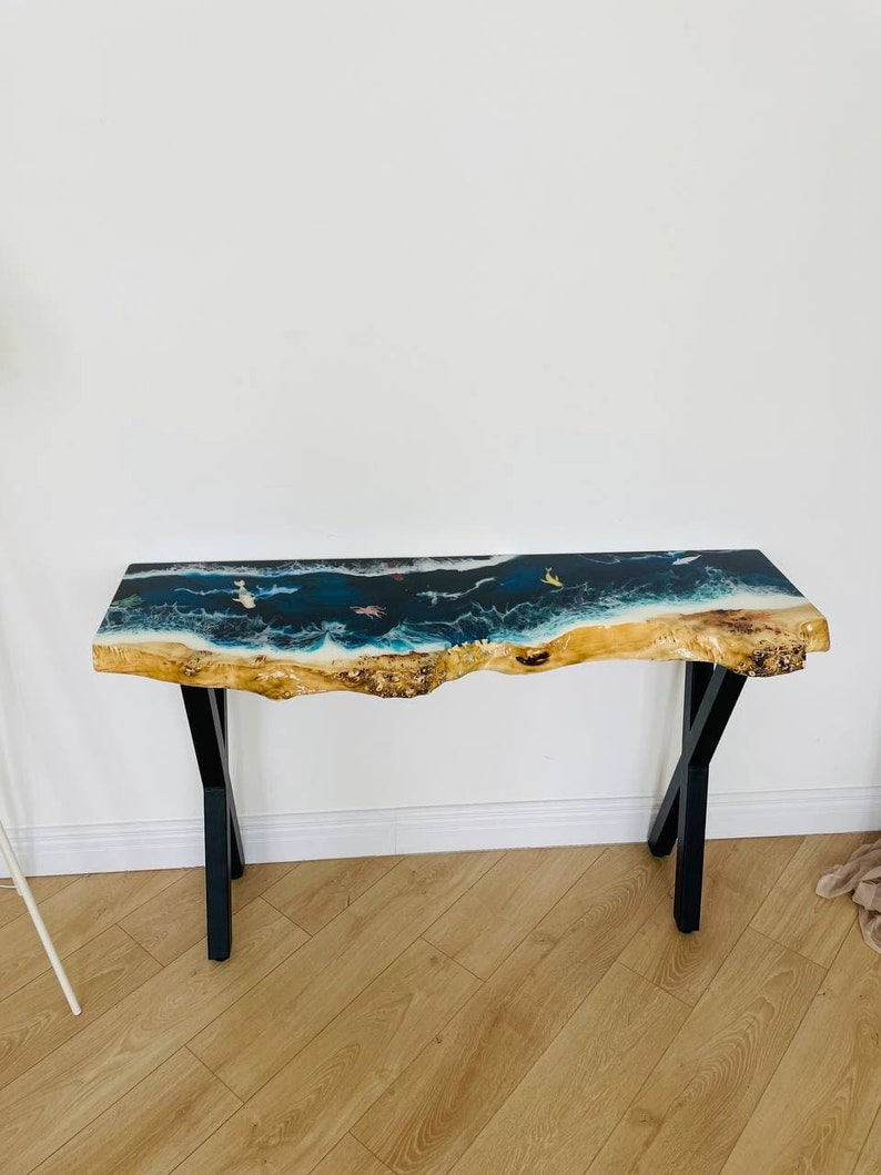 Custom Epoxy Resin Desk Wood Resin Desk Custom Office Table | Etsy