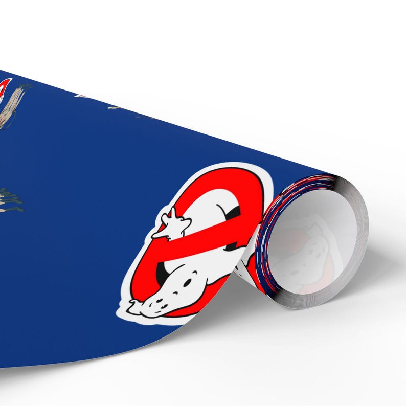 Ghostbusters Retro Wrapping Paper, White, Colorful Gift Wrap, Custom ...