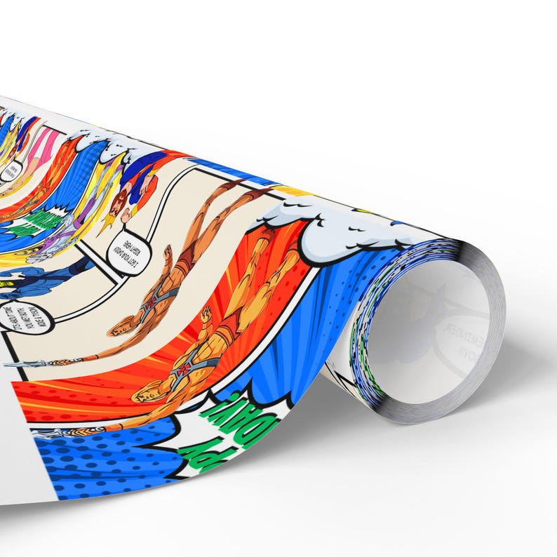 Fun He-man Wrapping Paper, Skeletor, White, Colorful Gift Wrap, Custom ...