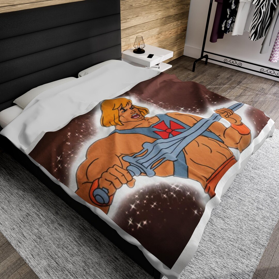 He-man Snug-as-a-bug Velveteen Plush Blanket - Etsy