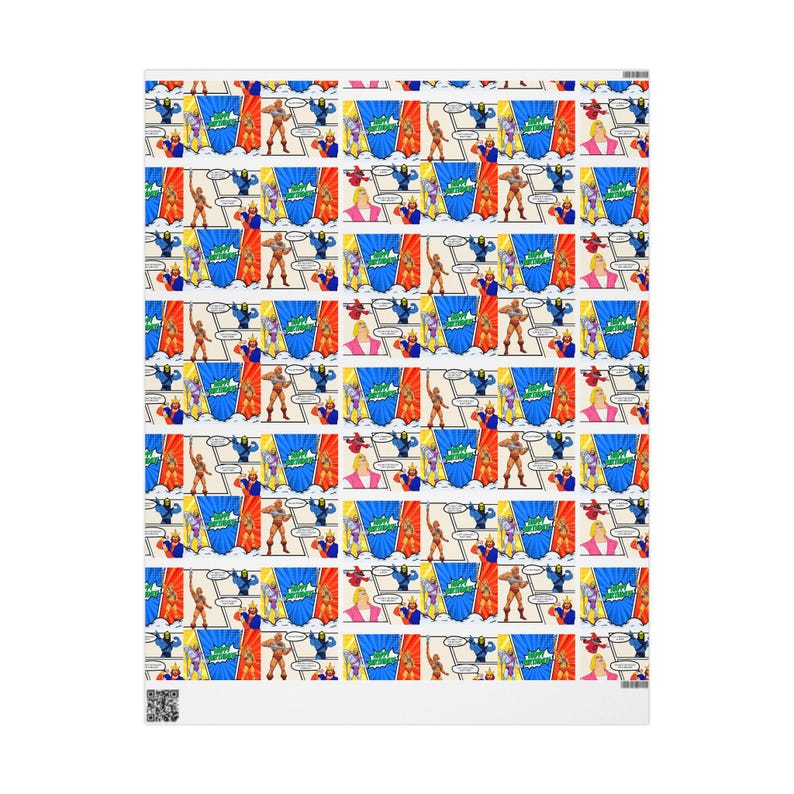 Fun He-man Wrapping Paper, Skeletor, White, Colorful Gift Wrap, Custom ...