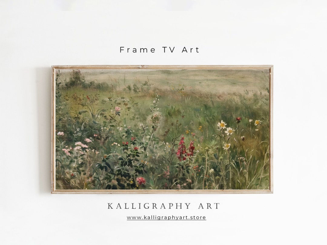 Frame TV Wildflower Field-summer TV Art, 16x9'' Printable Wall Art ...