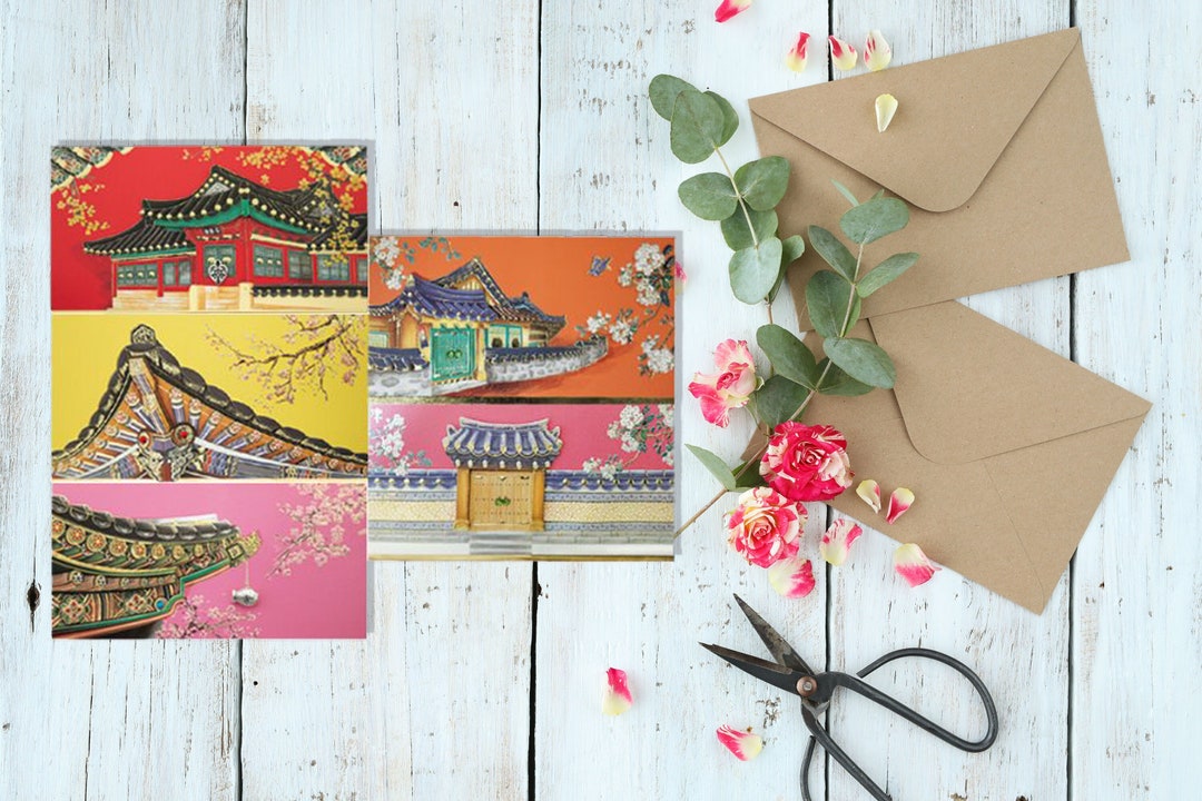 Korean Hanok Envelopes With Velcro Fastener Traditional - Etsy