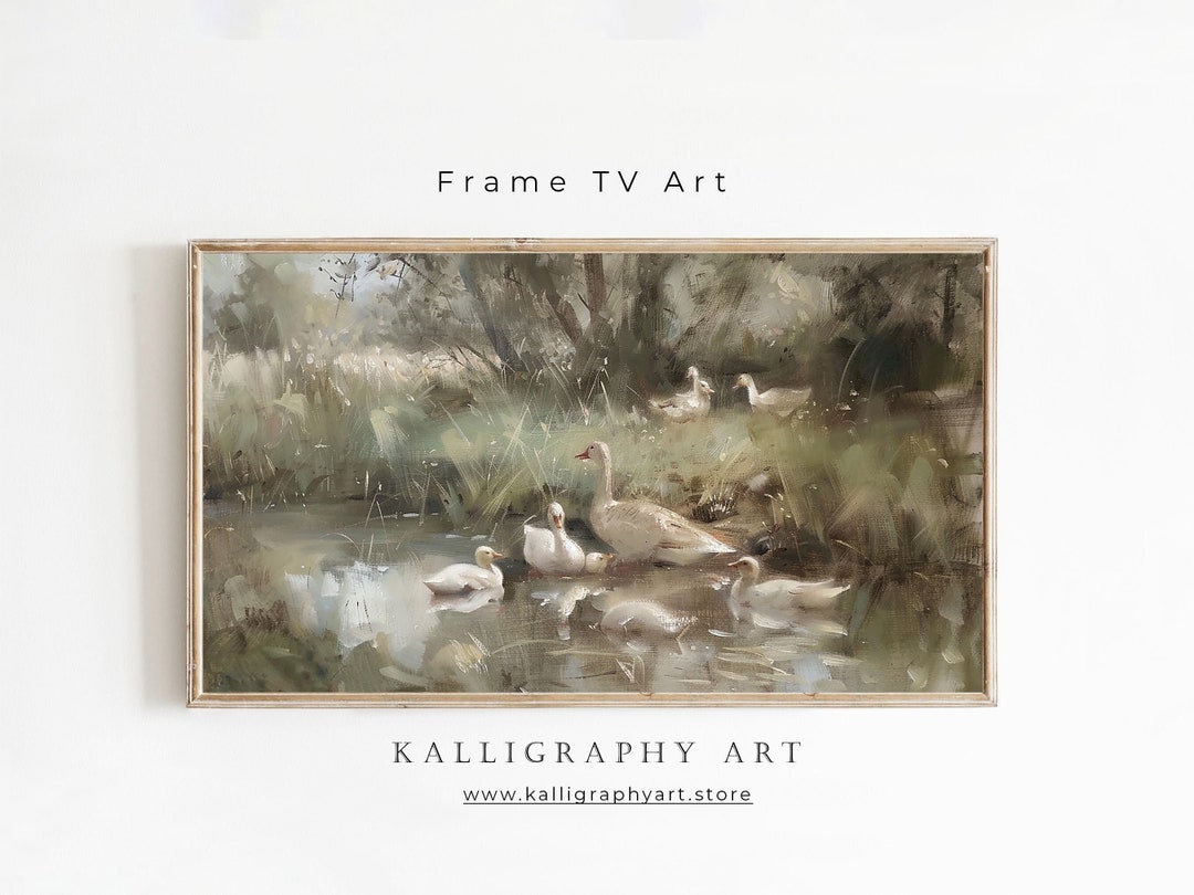 Frame TV Art, Ducks Painting Art, Summer TV Art, Digital Download - Etsy