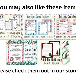 Santa Cam Letter -8.5 X11" -letter Size - Note for XMAS Ornament ...