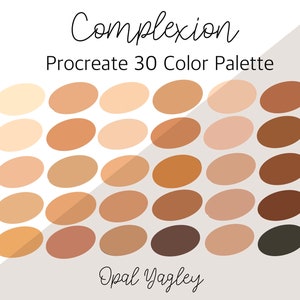 Portrait Procreate Color Palette - 120 Colors - Skin Tones - Natural ...