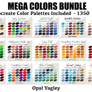 Procreate Color Palettes | Procreate Color Swatches | Mega Colors ...