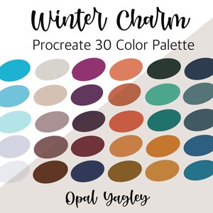 Winter Charm/ 30 Procreate Color Palette / Warm Snow Color Palette ...