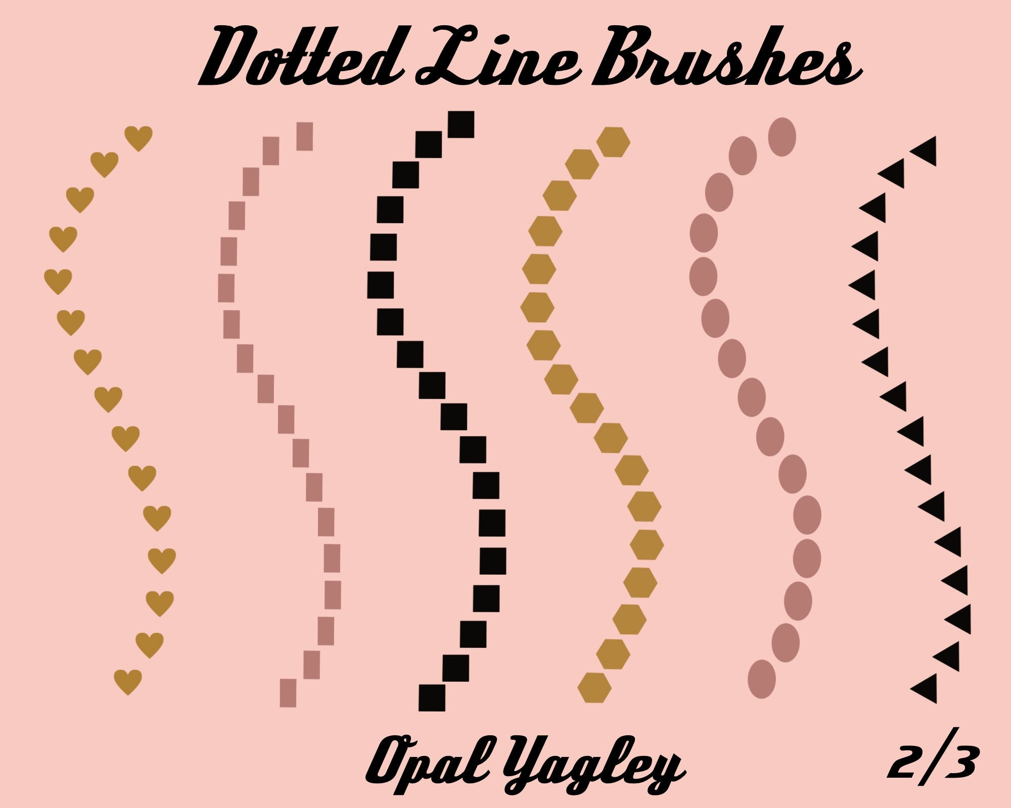 Procreate Brushes / 18 Dotted Lines, Dashed Lines, Scissor Cut / Simple ...