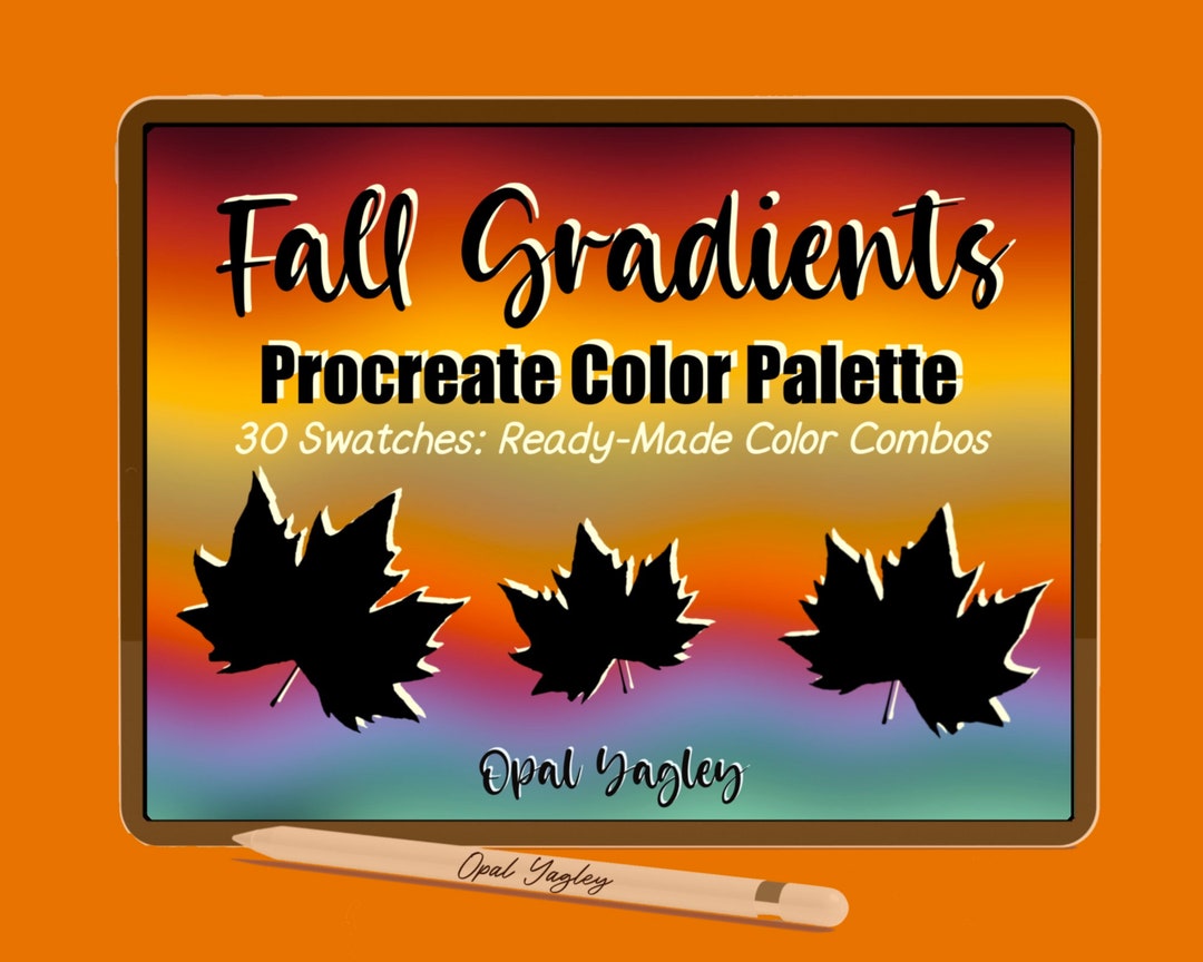 Fall Autumn Procreate Color Palette , Gradient Procreate Color Combos ...