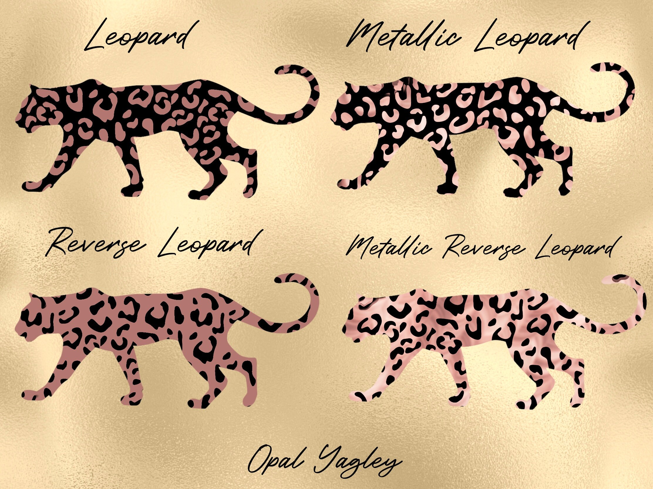 Metallic Leopard Procreate Brushes / Animal Print Procreate Pattern ...