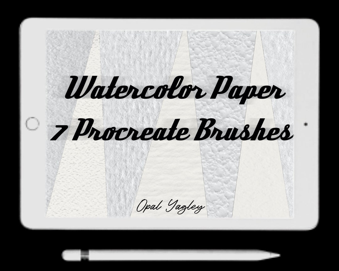 Watercolor Paper Procreate Brushes / 7 Paper Textures Brushes / Free 10 ...