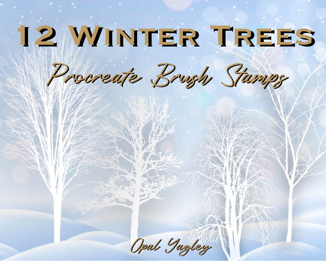 Winter Tree Brush Procreate / Leafless Tree Stamps/ Fall Tree Procreate ...