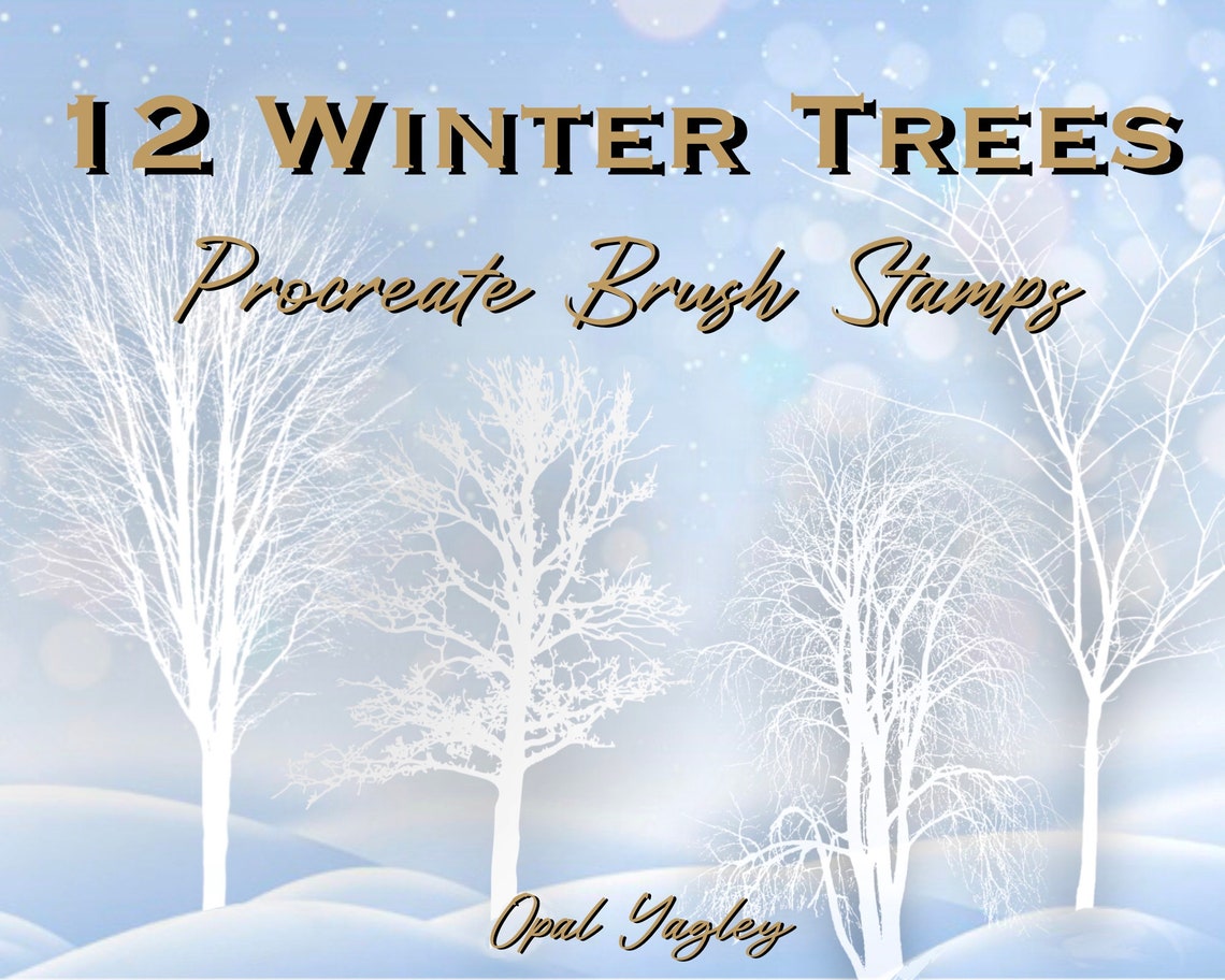 Winter Tree Brush Procreate / Leafless Tree Stamps/ Fall Tree Procreate ...
