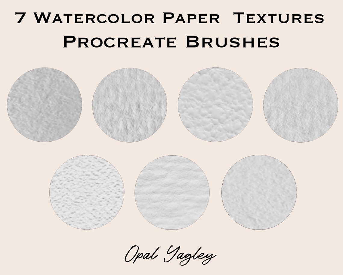 Watercolor Paper Procreate Brushes / 7 Paper Textures Brushes | Etsy