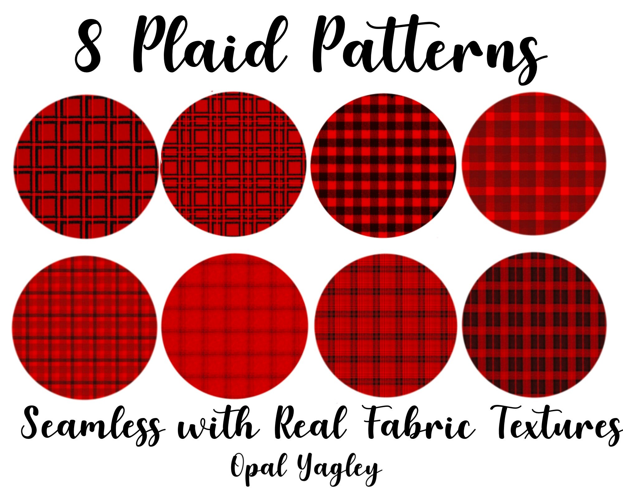 Seamless Plaid Pattern Procreate Brushes / Fabric Textures / Textile ...