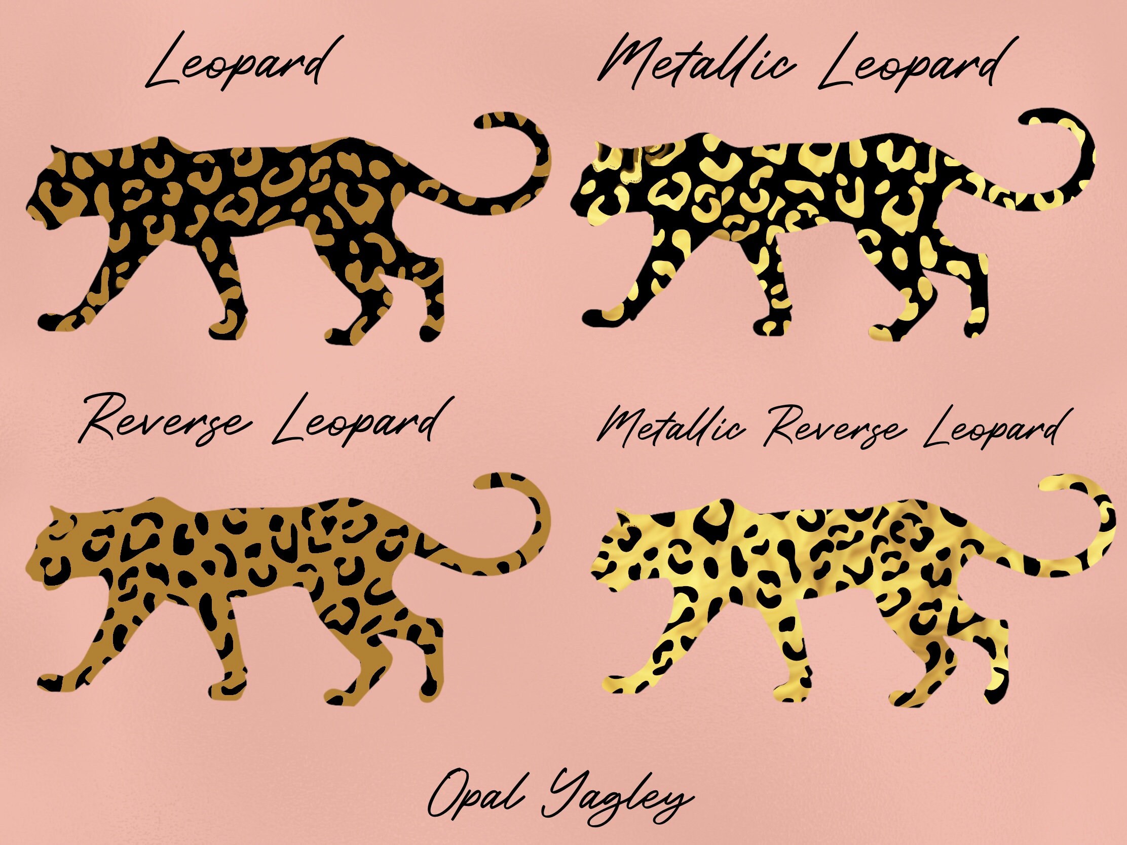 Metallic Leopard Procreate Brushes / Animal Print Procreate Pattern ...
