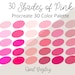 30 Shades of Pink/ 30 Color Palette for Procreate/ Pink Color Palette ...