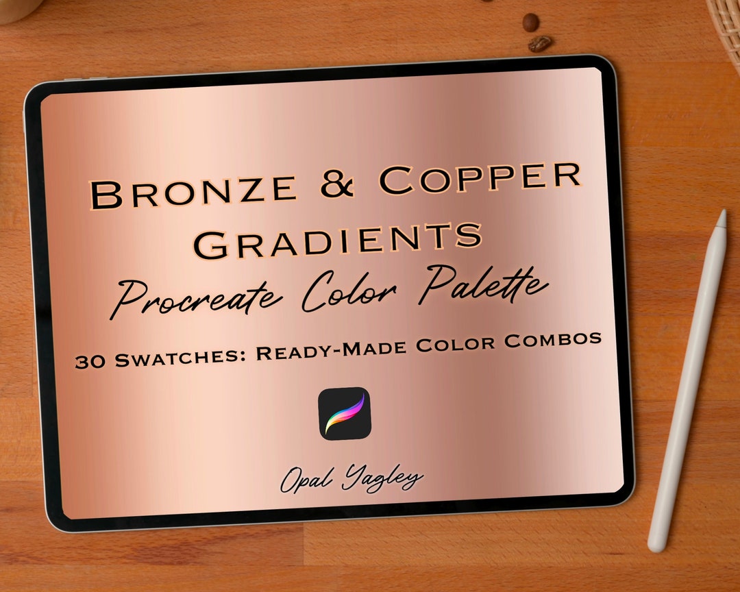 Bronze & Copper Procreate Color Palette / Procreate Metallic Color for ...