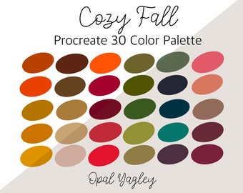 Procreate Fall Color Palette Procreate Fall Palette 30 Fall - Etsy
