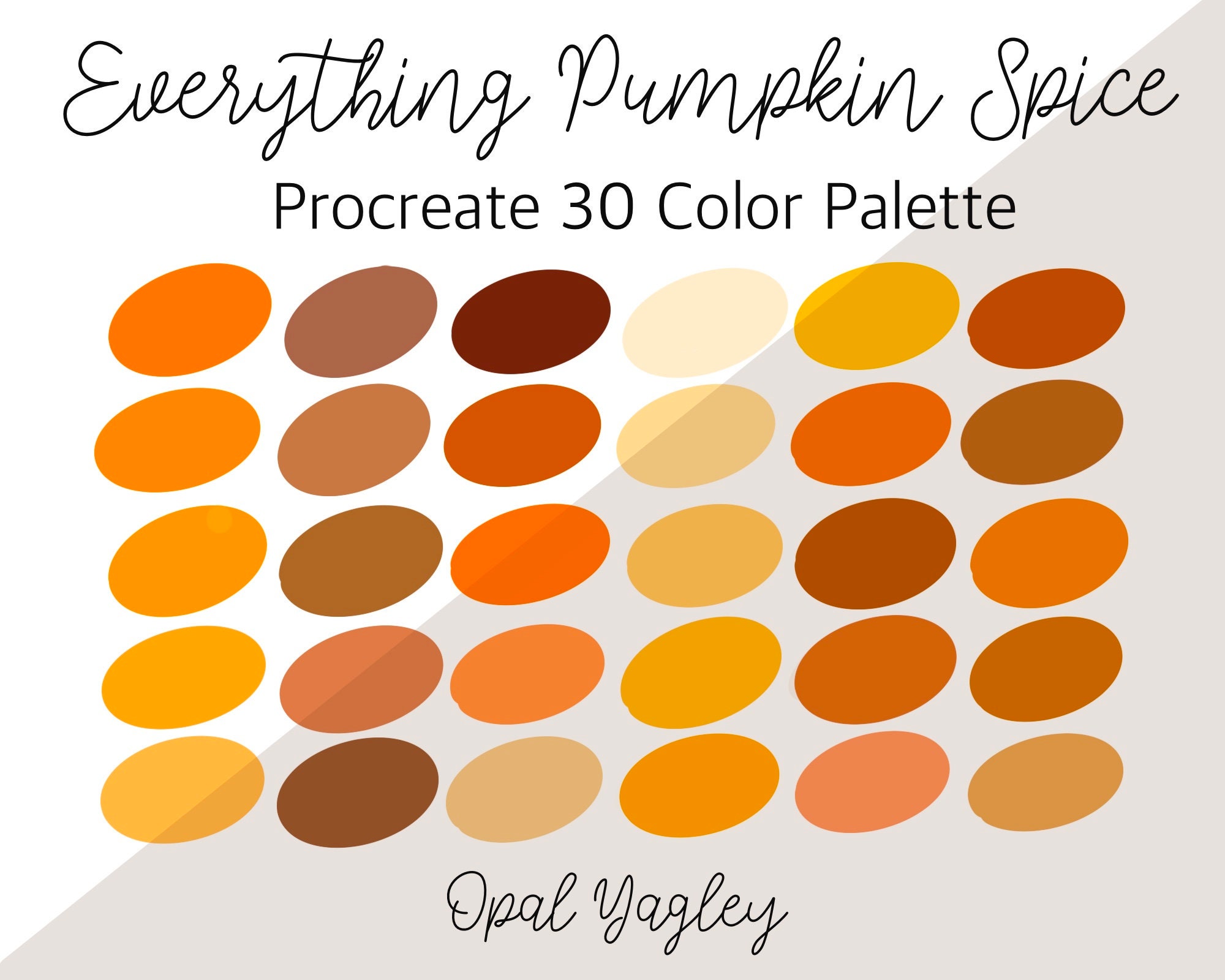 90 Fall Colors for Procreate/ Autumn Colour Palette Bundle / Procreate ...