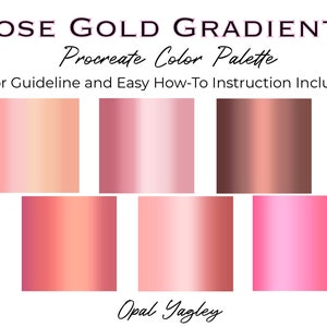 Metallic Color Palettes Bundle / 120 Metal Gradient Procreate Color ...