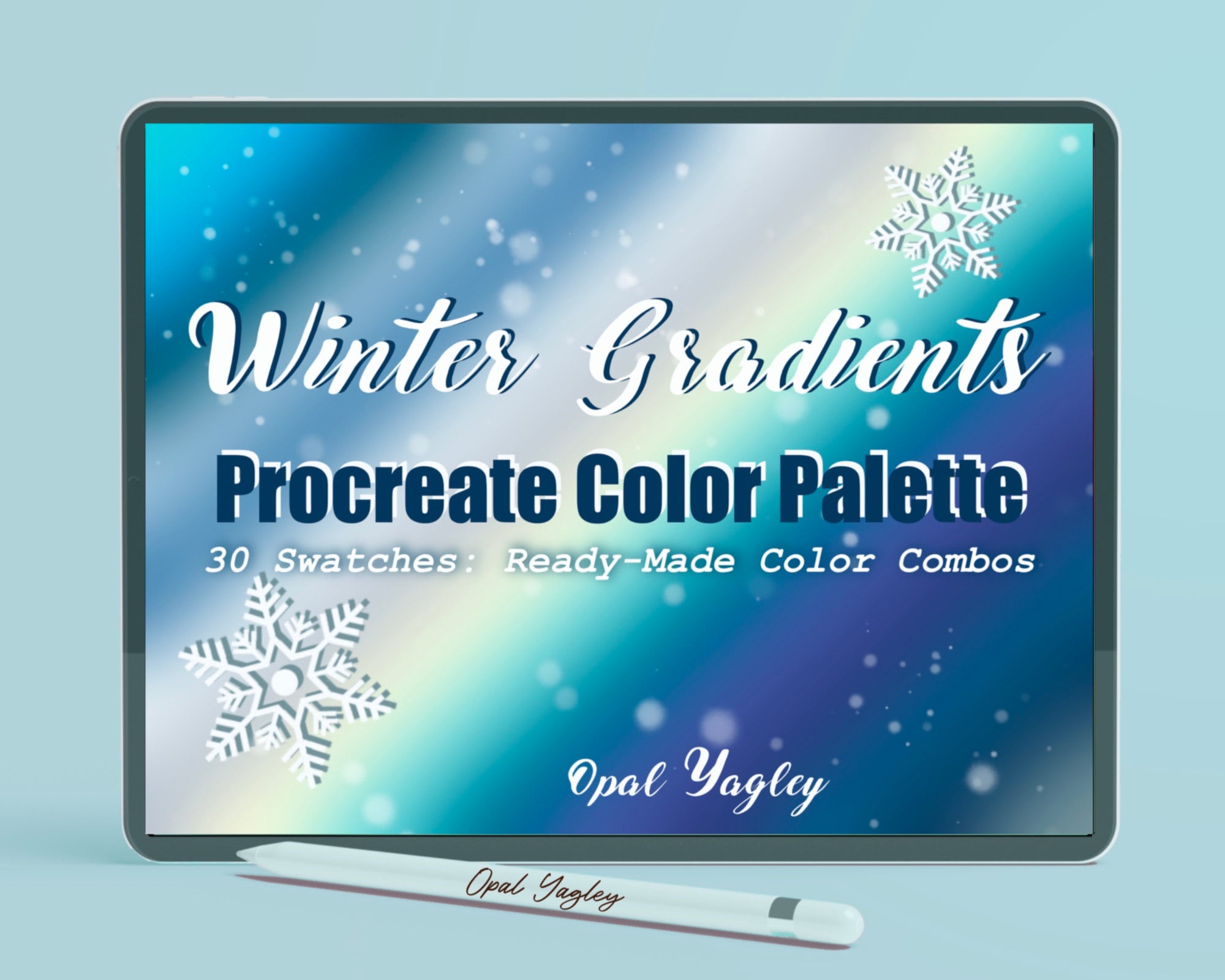 Winter Procreate Color Palette for Gradients Snow Ice - Etsy