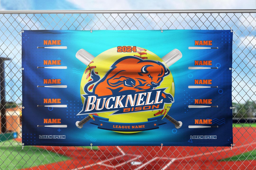 Softball Team Banner Banner Bucknell Bison Softball Banner Baseball ...