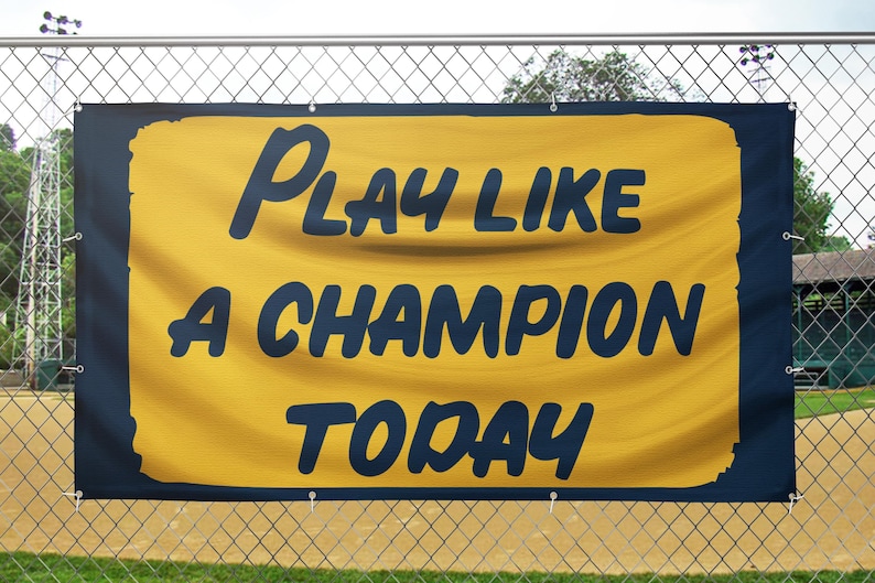 Notre Dame "play Like a Champion Today" Sign: Vinyl Banner or Aluminum ...
