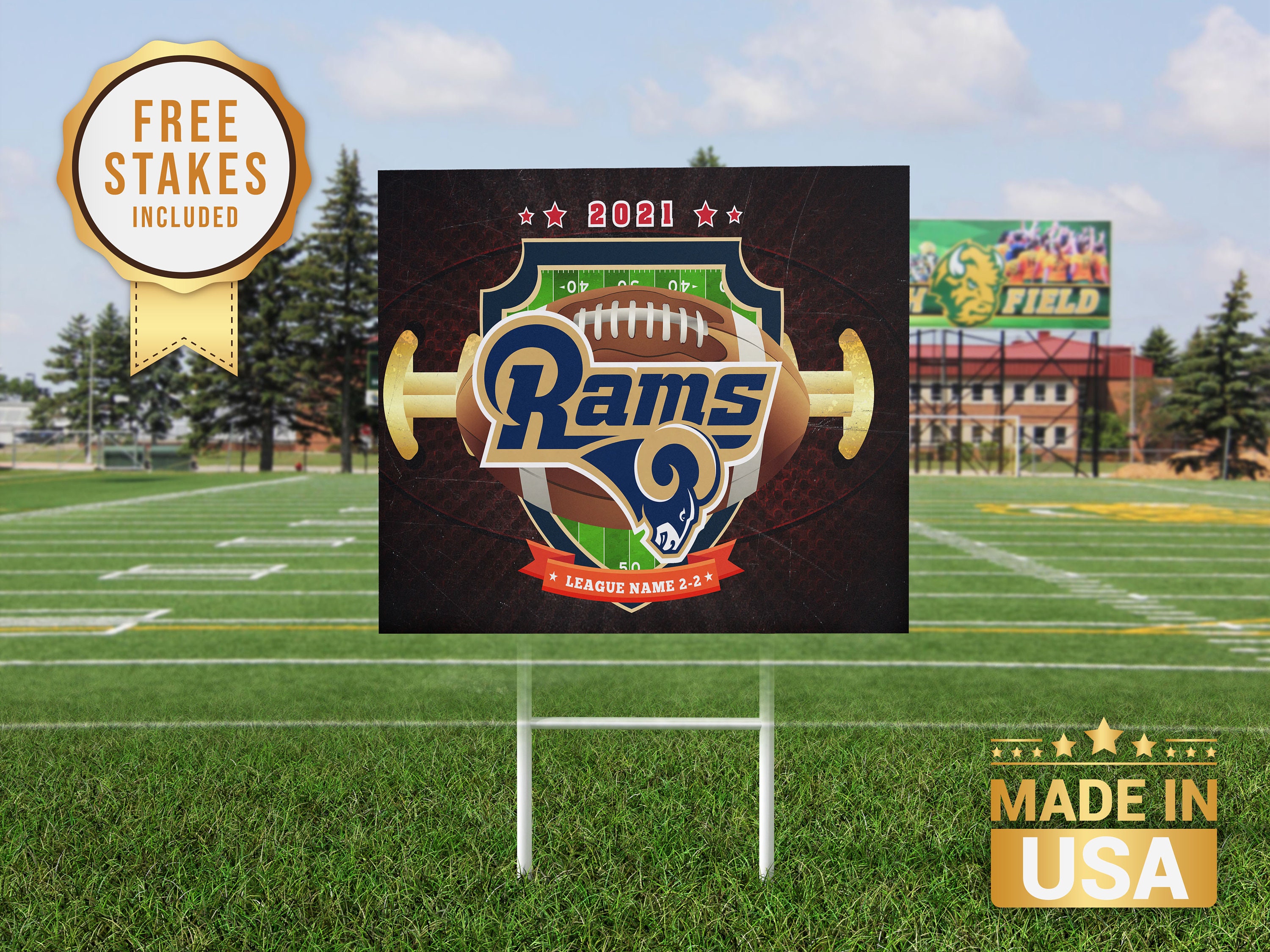 Football Yard Sign With Name at Kathleen Andrews blog