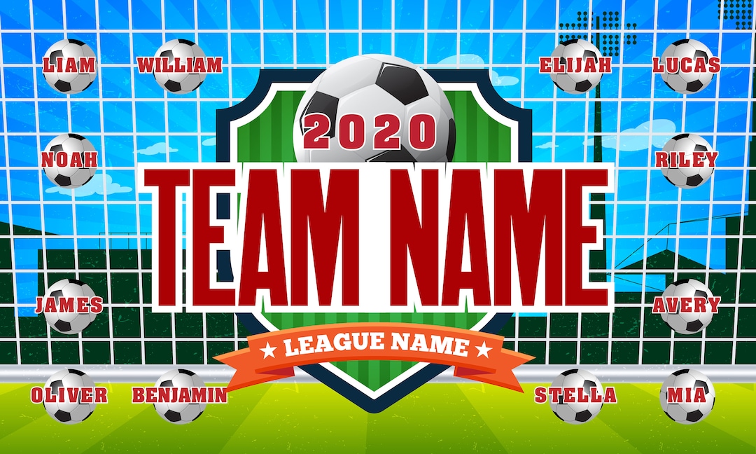 Soccer Banner Soccer Team Banners Custom Soccer Banner Vinyl Banner ...