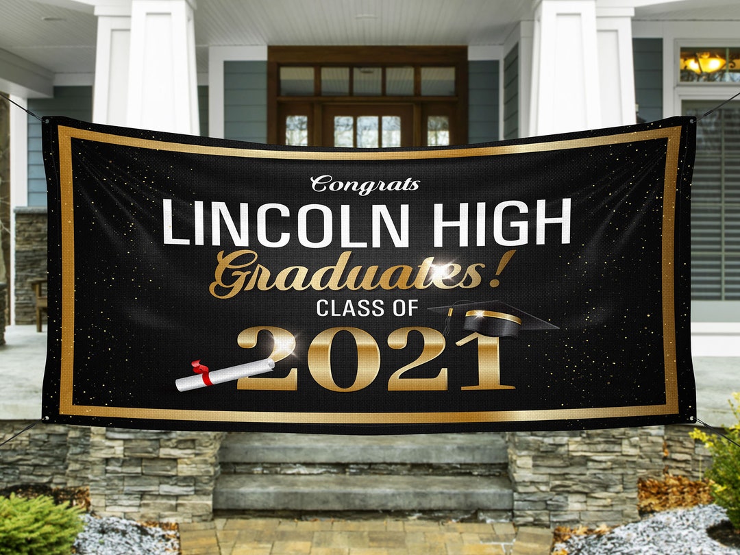 Graduation Banner, High School Banner, School Banner, Vinyl Banner ...