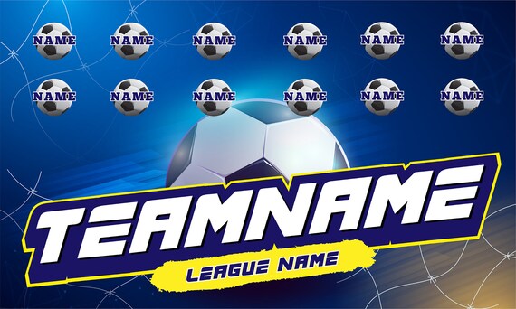 Soccer Banner Soccer Banners Soccer Team Banner Team - Etsy