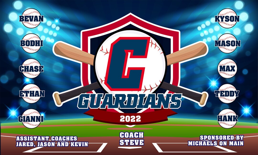 Custom Guardians Baseball Team Vinyl Banner - Etsy