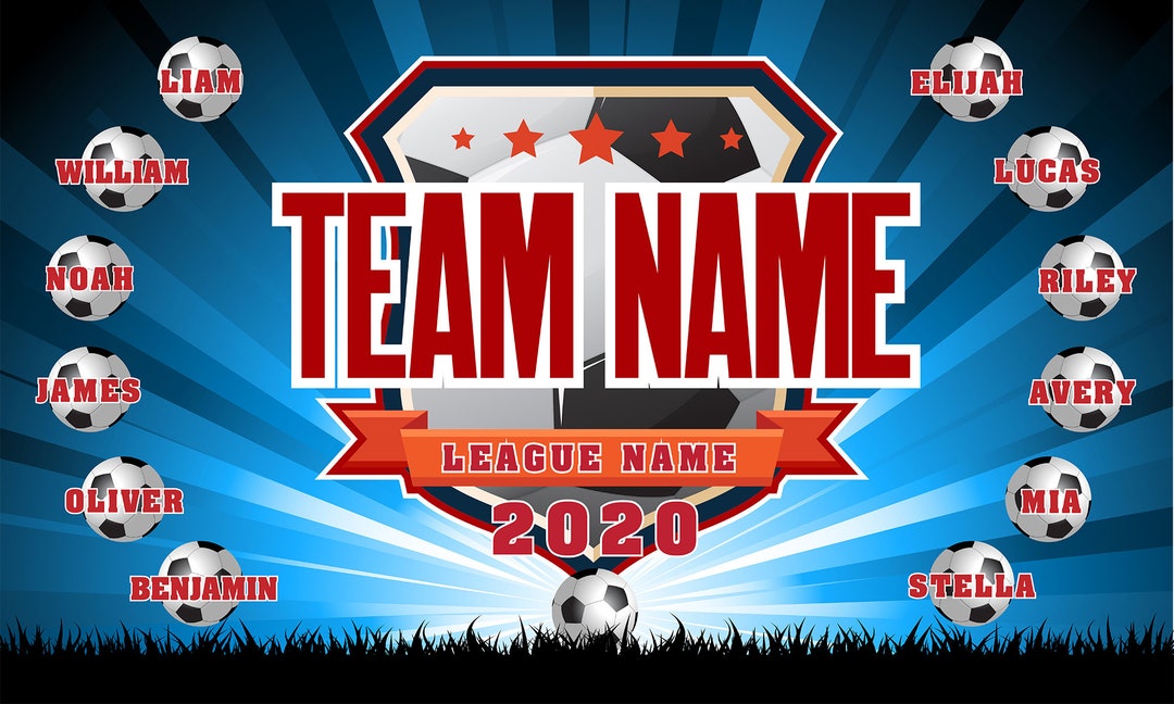 Soccer Banner, Soccer Banners, Soccer Team Banner, Team Banners, Custom ...