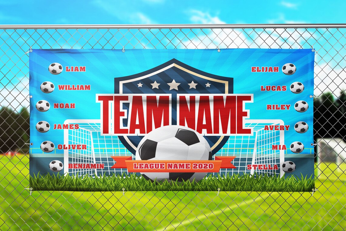 Soccer Banner Soccer Banners Soccer Team Banner Team | Etsy