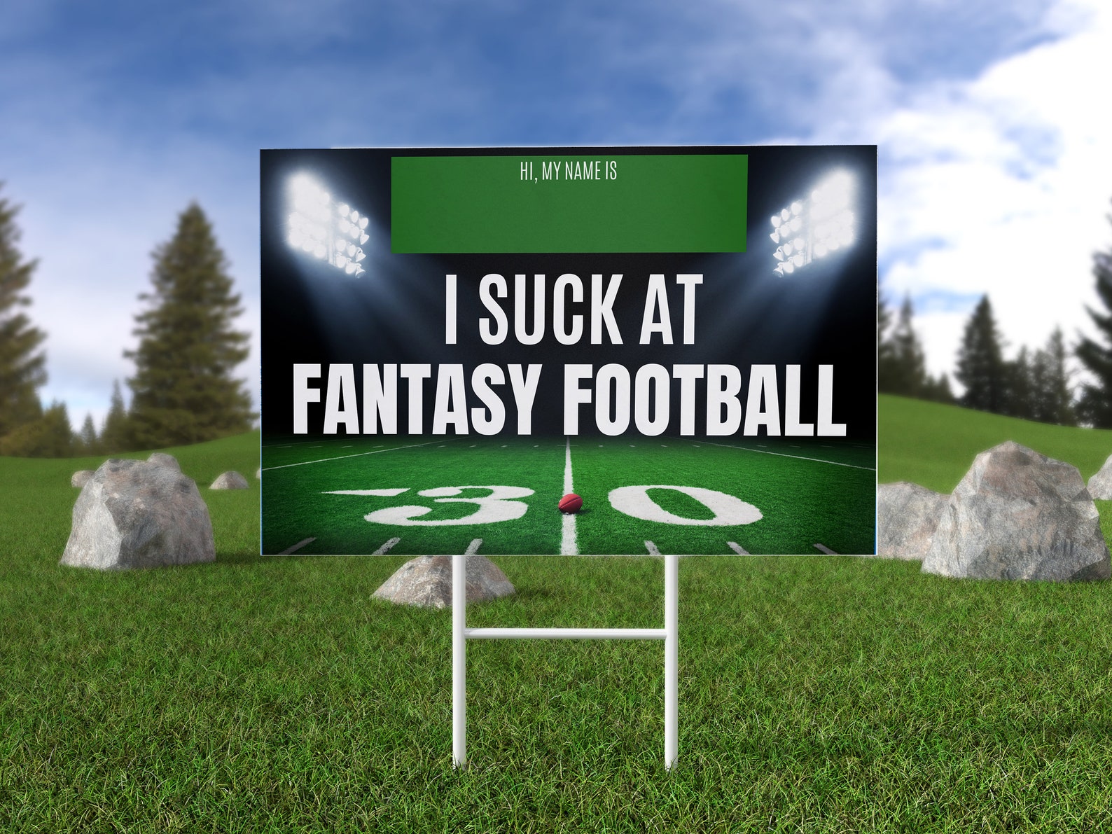 Fantasy Football Loser Yard Sign, Fantasy Football Last Place, Fantasy ...