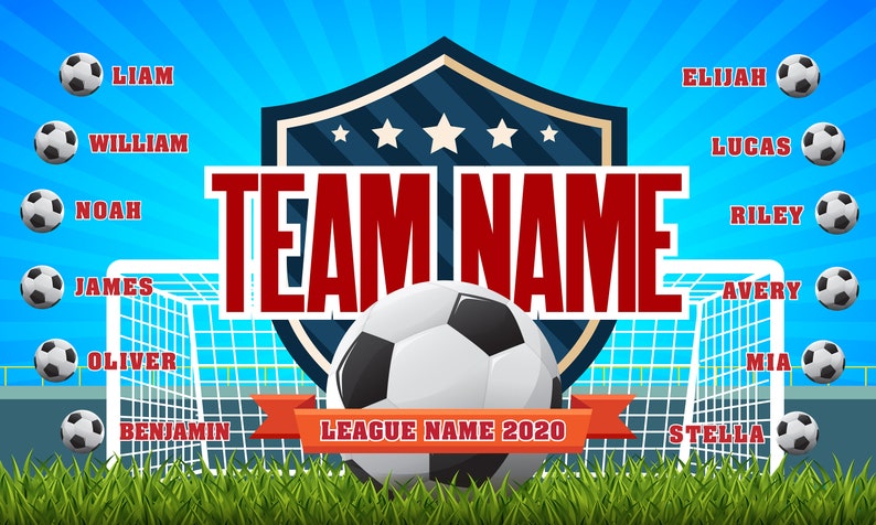 Custom Soccer Team Vinyl Banner: Personalized Sports Banner - Etsy