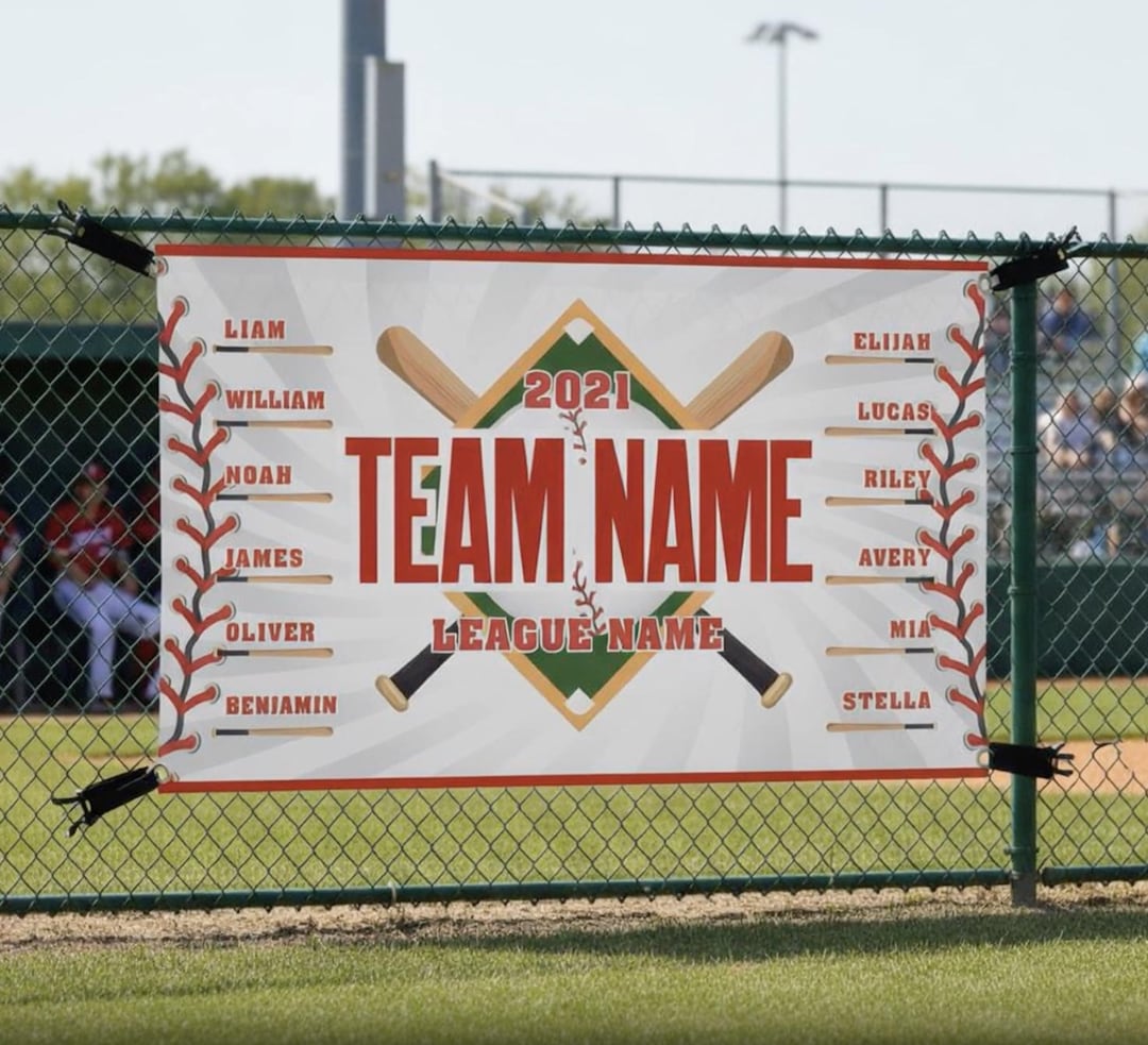 Custom Baseball Team Banner: Vinyl T-ball & Softball Banner - Etsy