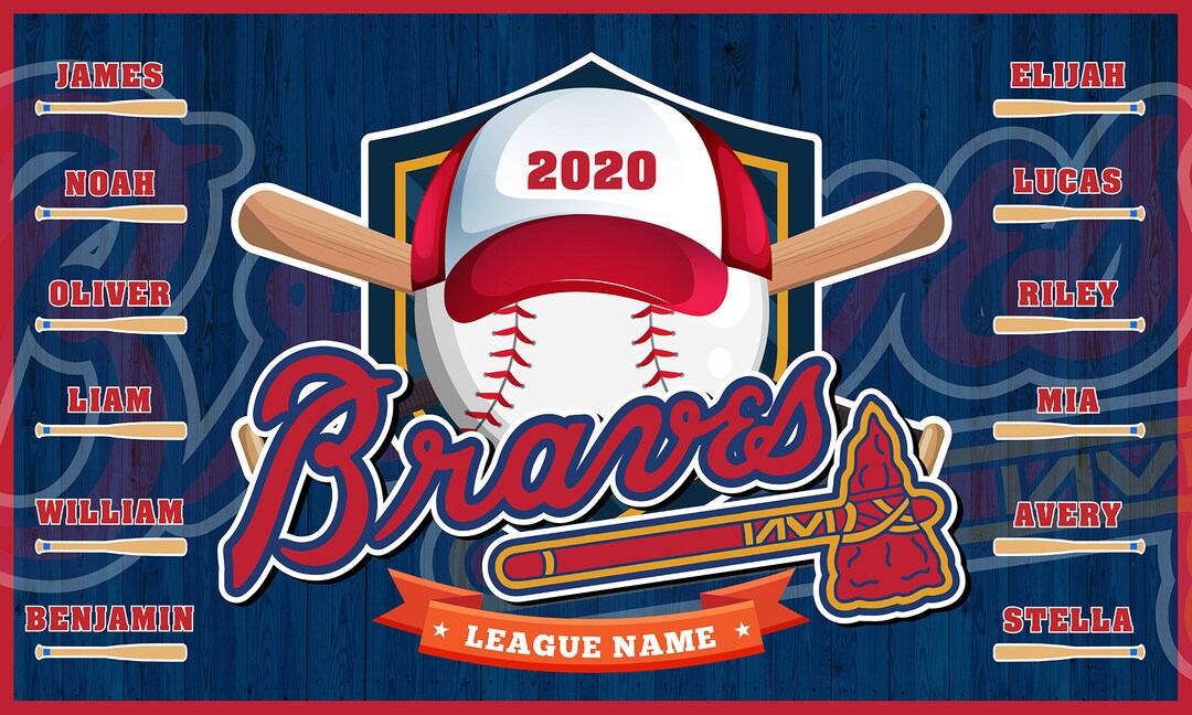 Braves Baseball Banner Tball Banner Braves Banner Baseball Banner Team ...