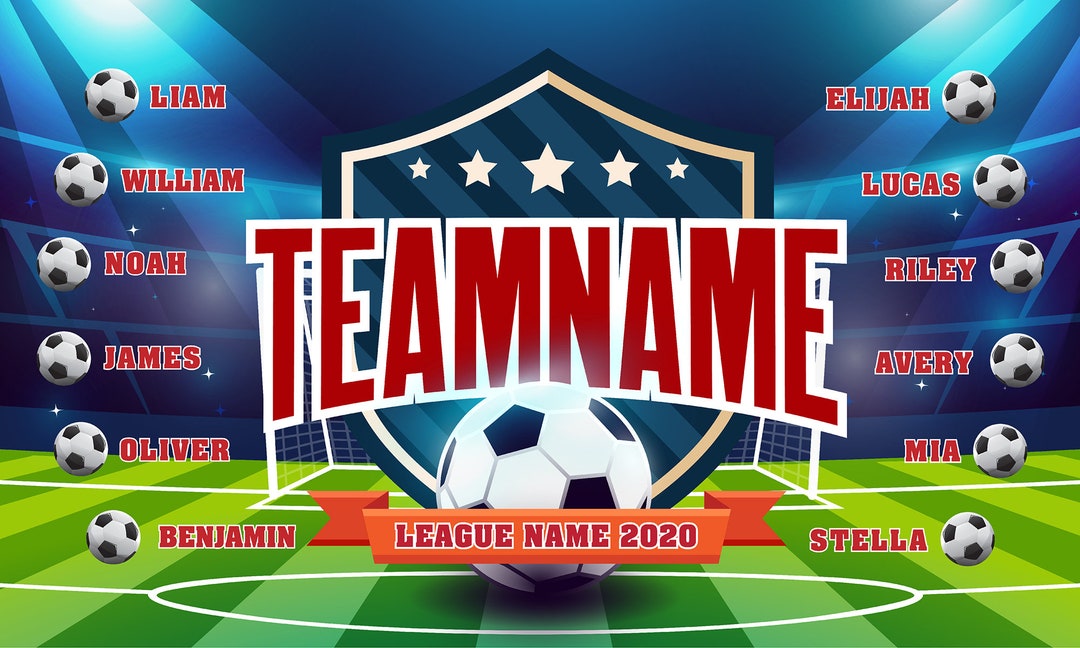Soccer Banner, Soccer Banners, Soccer Team Banner, Team Banners, Custom ...