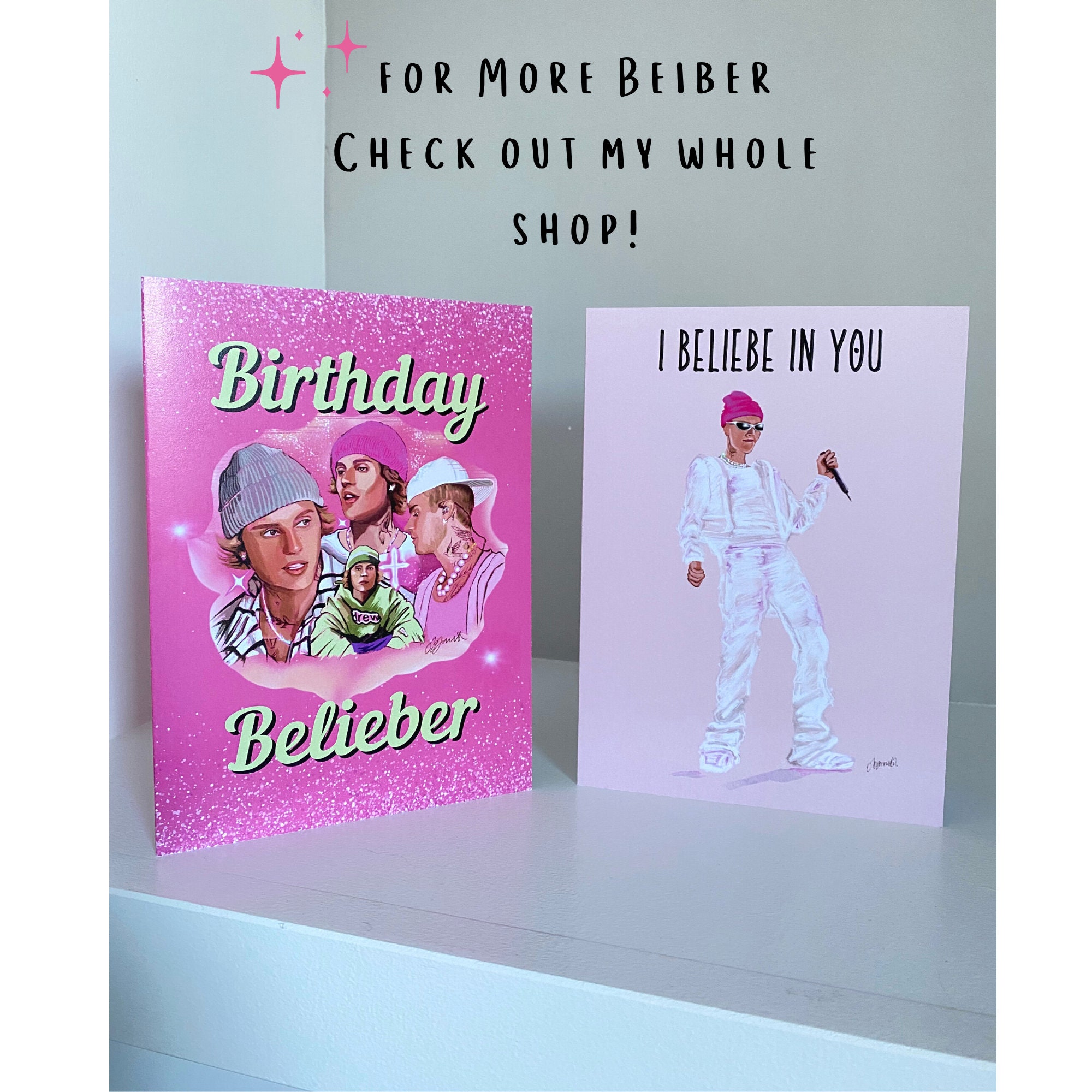 Justin Bieber Birthday Card Justin Bieber Card Celebrity - Etsy