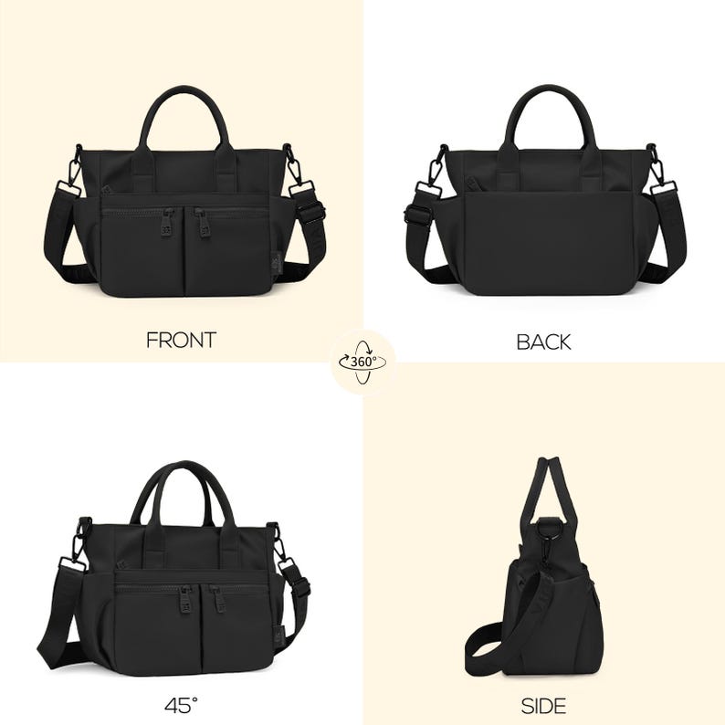 Everyday Small Purse Waterproof Nylon Handbag for Daily Commute Office ...