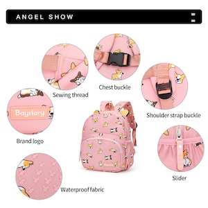 Cute Corgi Dog Backpacks for Girls Boys School Backpack School Bags for ...