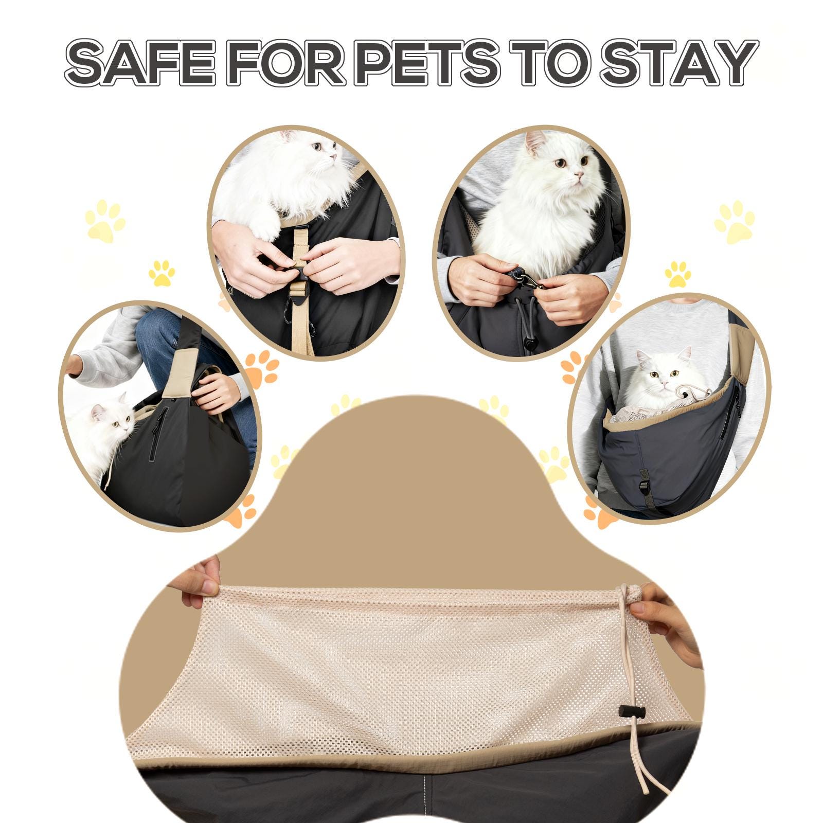 Hands Free Pet Sling Carrier - Dog & Cat Travel Bag up to 15 Lbs - Etsy